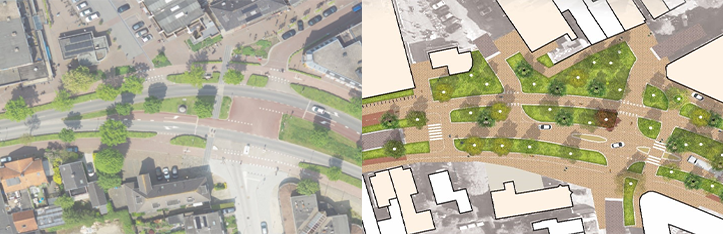 Verbeterde leefbaarheid in centrumgebied Bunnik door nieuw ontwerp : | Goudappel